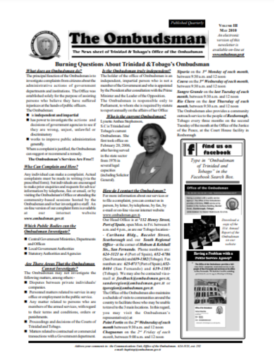 Newsletters - Office of the Ombudsman of Trinidad & Tobago
